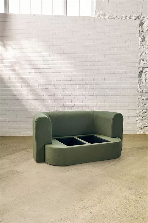 Armand Green Two Seater Storage Sofa Urban Outfitters Uk