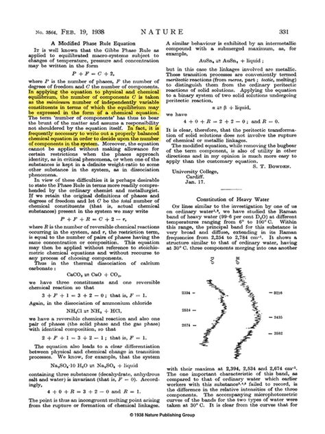 Modified Phase Rule Pdf Phase Rule Phase Matter