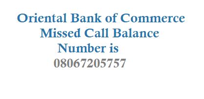 Oriental Bank Of Commerce Missed Call Balance Number Mini Statement Number And Other Details