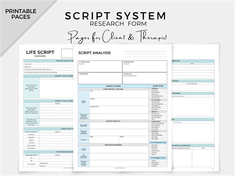 Life Script Overview Script Analysis Counseling Mental Etsy