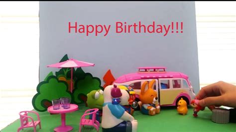 뽀로로의 생일1 뽀로로와 친구들 두다다쿵 캠핑장 뽀로로생일케익 Youtube
