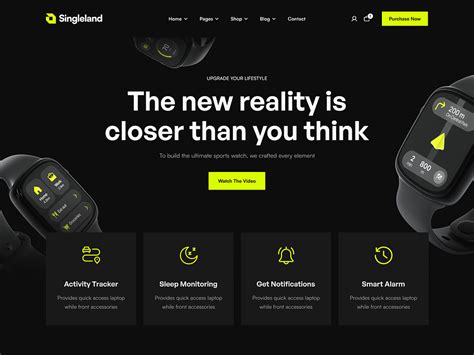 Smart Watch Product Landing Page By Md Shahadat Hussain For Droitlab On Dribbble