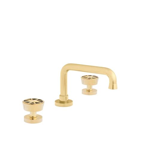 Compass Stone Insert Knob Faucet Set Sherle Wagner International