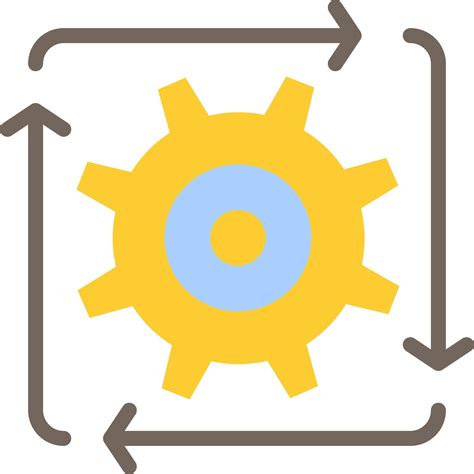Workflow Automation Development Flow Operation Flat Color Icon Vector