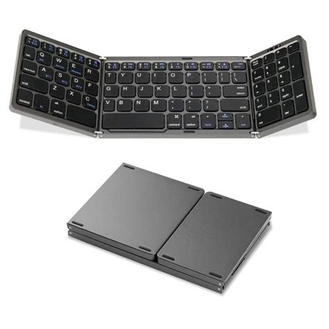 Bnib Multi Device Bluetooth Foldable Wireless Keyboard With Numberic