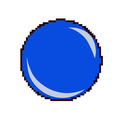 Blue Circle Pixel Style 13399680 Png
