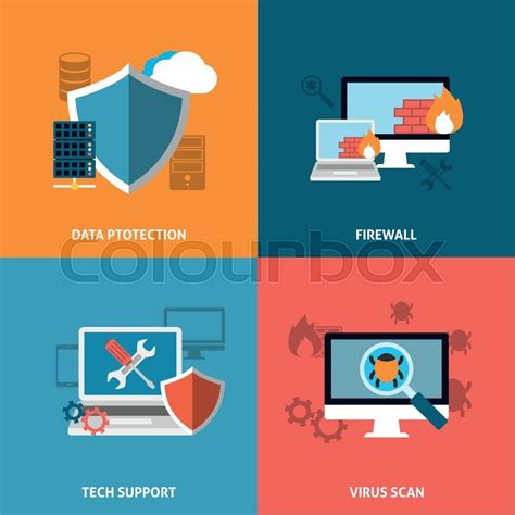 Data Protectoin Concept Encryption Stock Vector Colourbox