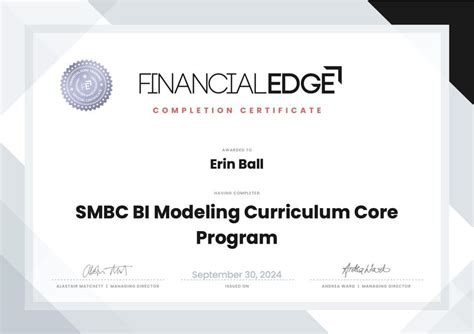 I Am Pleased To Share That I Completed An Smbc Sponsored Financial