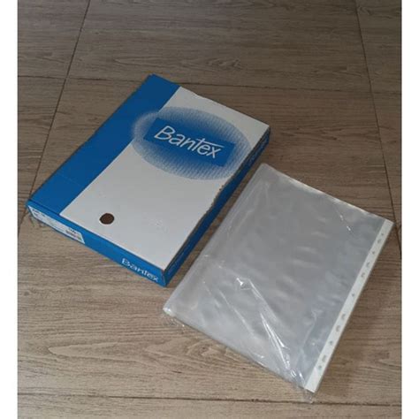Pp Pocket A4 Bantex Transparan 1 Pak Isi 100 Lembar