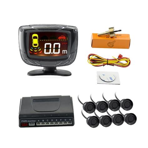Car Parking Sensor 4 8 Radar Detector Reverse Backup Rear Monitor System Led Display Parking