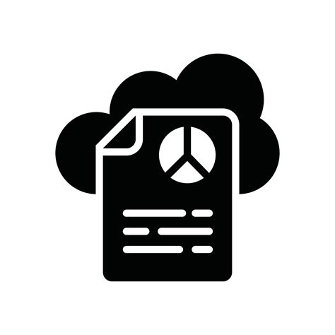 Cloud Data Analytics Vector Glyph Icon Cloud Computing Symbol Eps 10
