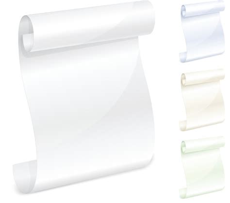 Paper Scroll Vector Images Over