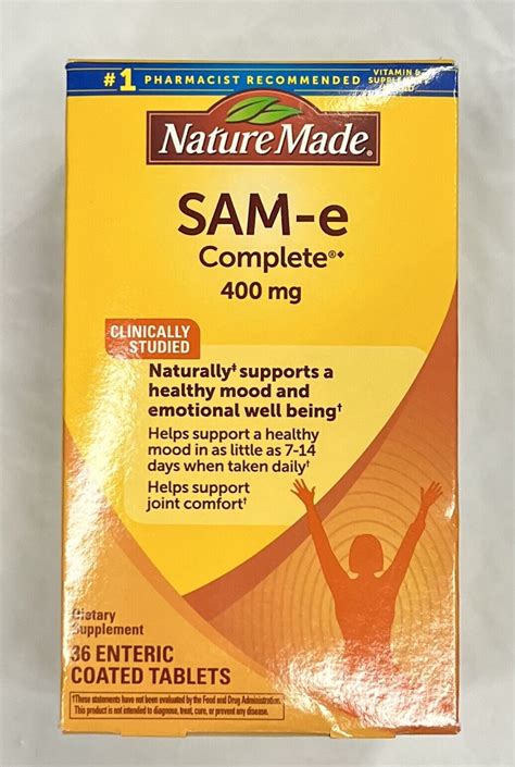Nature Made Sam E Complete 400mg 36 Tablets Dietary Supplement