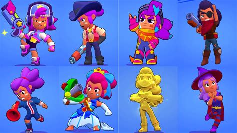Shelly All Skins Animation Brawl Stars Youtube
