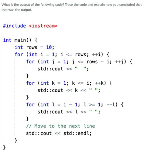 Solved What Is The Output Of The Following Code Trace The