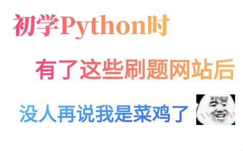 初学Python是多亏了这些刷题网站让我成了别人眼中大佬 哔哩哔哩 bilibili