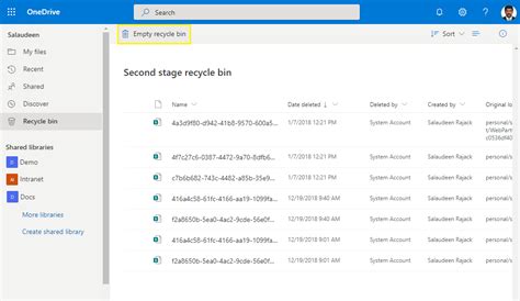 Onedrive For Business Empty Recycle Bin Using Powershell Sharepoint Diary