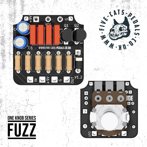 One Knob Fuzz Guitar Pcb Fuzz 5 Variant Board 5 Pack Five Cats