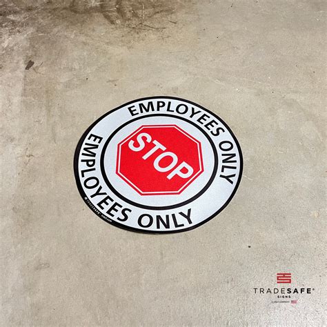 Stop Employees Only Sign Anti Slip Floor Sign Tradesafe