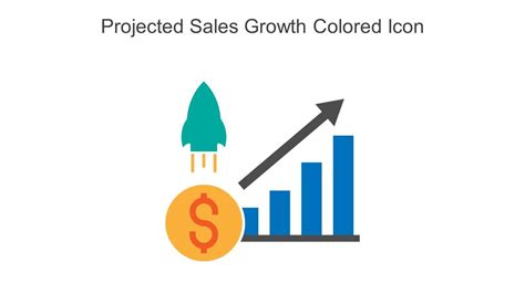 Projected Sales Growth Colored Icon In Powerpoint Pptx Png And Editable