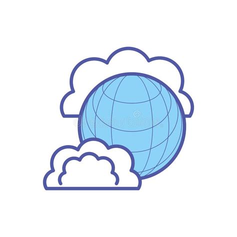 Sphere Browser Technology With Clouds Computing Stock Illustration Illustration Of Computing