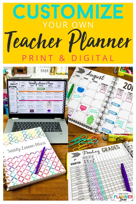 Editable Teacher Planner Digital And Printable Teacher Planner