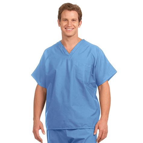 Womens And Mens Tall Scrub Tops Ceil Blue Bag Of 3 Mens Scrub Tops
