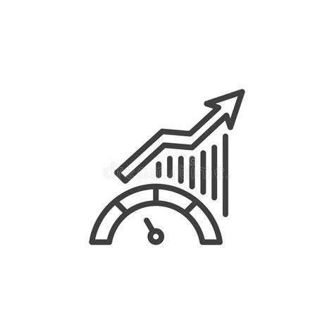 Efficiency Metrics Line Icon Stock Illustration Illustration Of Sign
