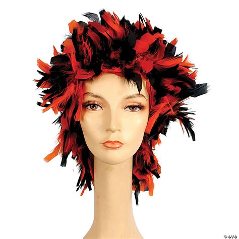 Womens Feather Wig Halloween Express