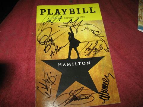 Hamilton Broadway Cast Autographed Playbill Only One 1979376312
