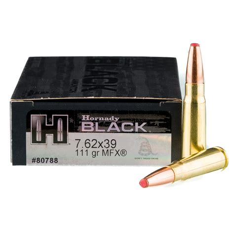 Hornady Black 762x39 Ammunition 20 Rounds Monoflex Sbr 111 Grain Brass