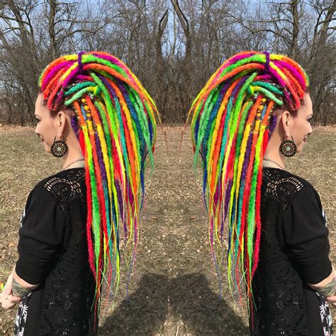 Pin By Rob Livesey On Green Man Colored Dreads Pretty Hair Color