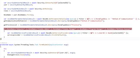 Guid Linq Comparison Blazor Server Radzen