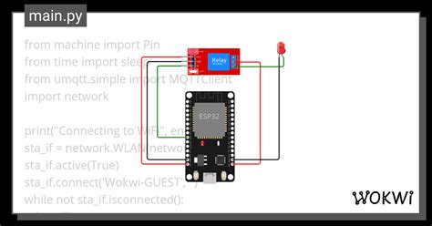 Relaymqttsubscribe Wokwi Esp32 Stm32 Arduino Simulator