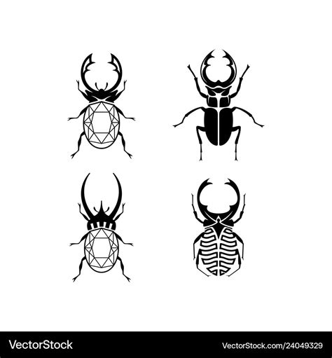 Beetle Bug Logo Diamond Jewelry Royalty Free Vector Image