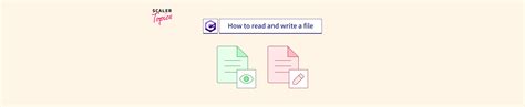 How To Read And Write A Text File In C Scaler Topics
