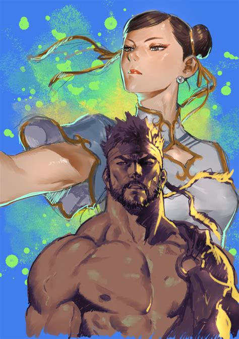 Chun Li And Ryu Street Fighter Drawn By Mana Row Danbooru
