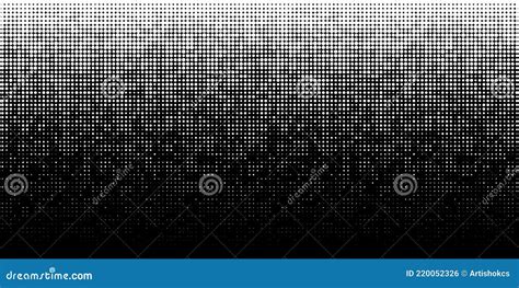 White Halftone Horizontal Gradient Pattern Background Using Halftone Random Dots Texture