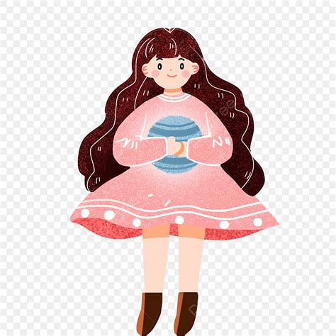 붉은 치마 긴 머리 일러스트 만화 캐릭터 레이션 만화 빨간 드레스 여자 일러스트 Png 일러스트 및 Psd 이미지 무료 다운로드 Pngtree