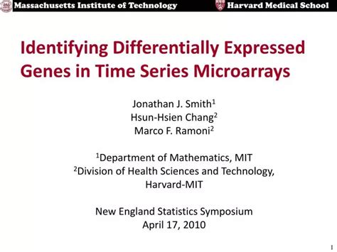 Ppt Identifying Differentially Expressed Genes In Time Series Microarrays Powerpoint