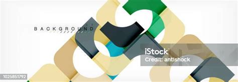기하학적 인 사각형 배너를 추상화합니다 브로슈어 또는 전단지 프레 젠 테이 션 및 웹 디자인 레이아웃에 대 한 벡터 일러스트 레이 션 0명에 대한 스톡 벡터 아트 및 기타