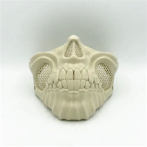 3d Printed Half Skull Mask Etsy