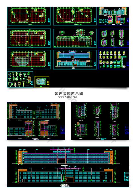 공장 건물 직원 기숙사 건물의 Cad 도면 데코 And 3d 모델 Png Dwg 무료 다운로드 Pikbest