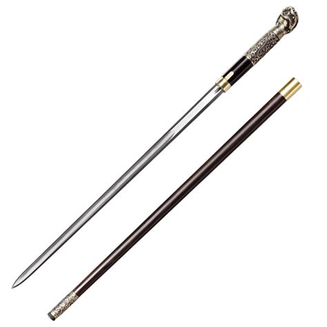 Ebony Cane Sword From Damascus Steel