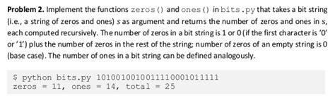 Solved Problem 2 Implement The Functions Zeros And Ones