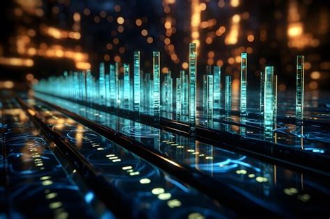 Premium Photo Blue Digital Binary Data On Computer Screen Background