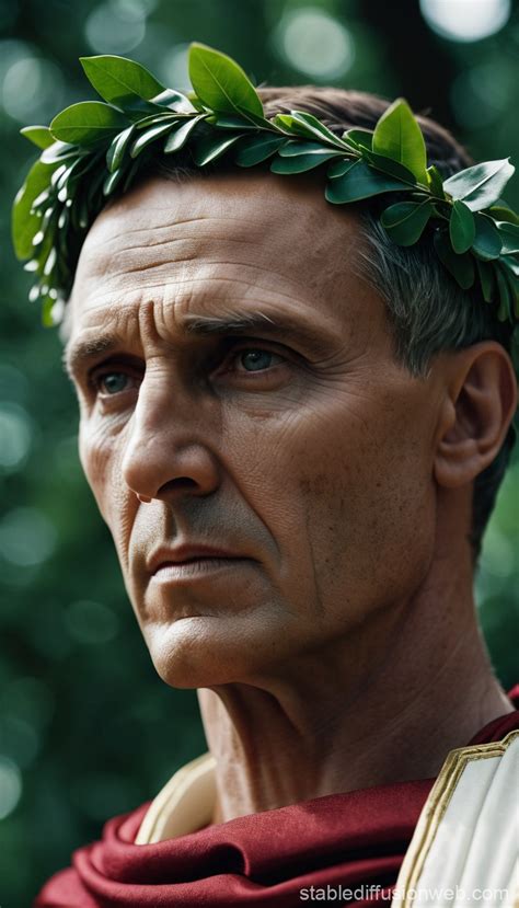 Julius Caesar With Laurel Wreath Stable Diffusion Online