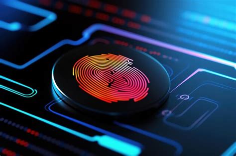 Premium Ai Image Holographic Digital Fingerprint Cyber Security