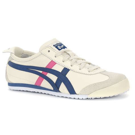 Asics Onitsuka Tiger Womens Mexico 66 Creamblue Shoes 1182a078103