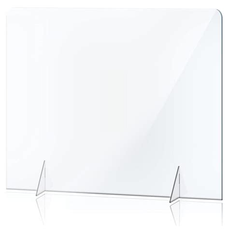 Daizuy No Cutout Sneeze Guard Panel For Counter And Deskportable Clear Shield No Opening